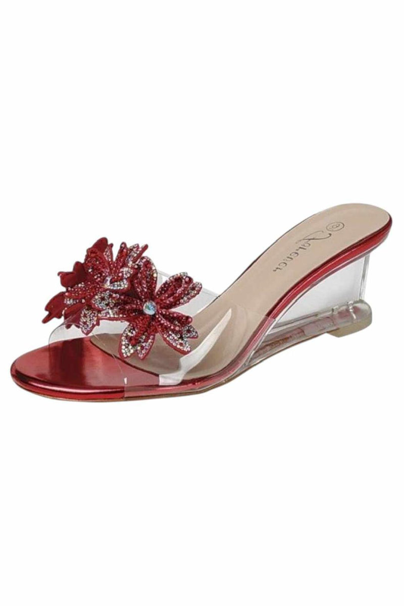 Red Crystal Lucite Wedge – Petunias of Naples