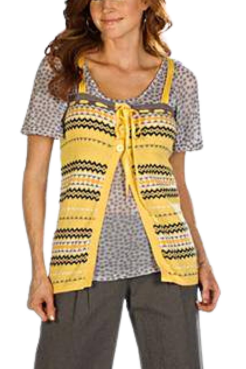 Yellow Fair-Isle Sweater Vest – Petunias of Naples