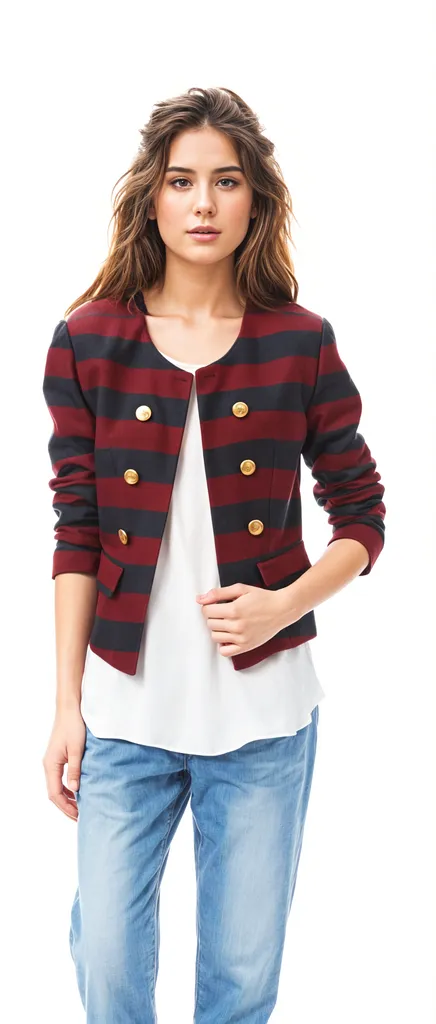 Red and Navy Crop Jacket – Petunias of Naples